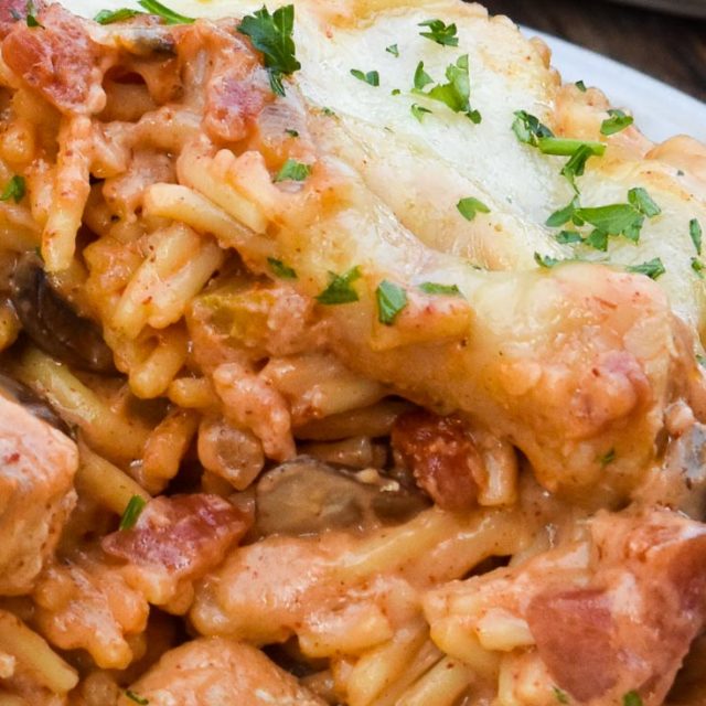 Creamy Chicken Spaghetti (Easy Cream of Chicken Soup Recipe)