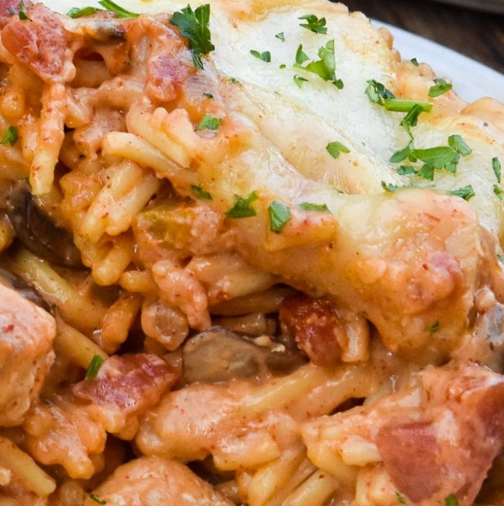 Creamy Chicken Spaghetti (Easy Cream of Chicken Soup Recipe)