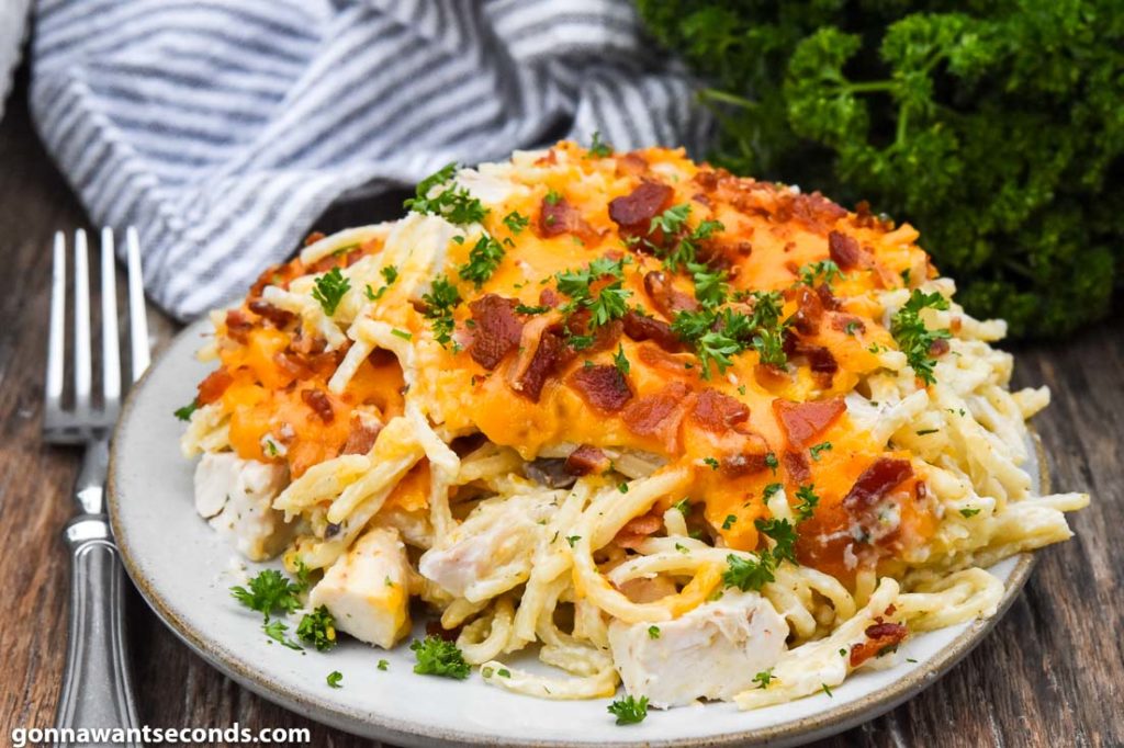 Crack Chicken Spaghetti Bake - Gonna Want Seconds