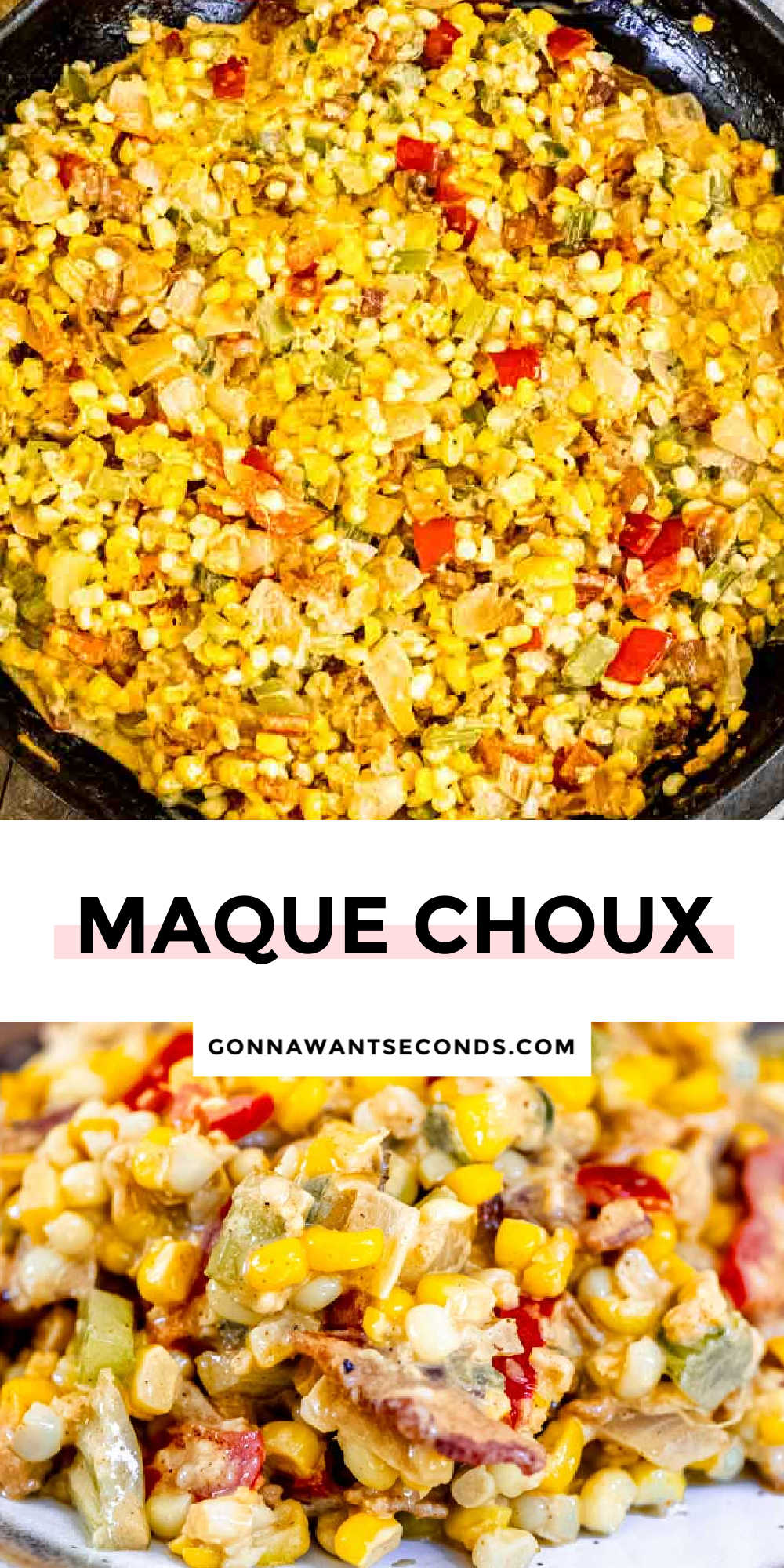 Maque Choux Recipe (Creamy Cajun Corn with Bacon & Peppers)