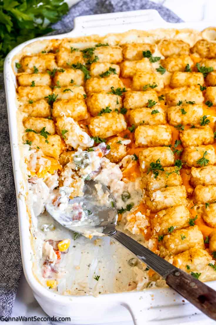 Cracked Out Chicken Tater Tot Casserole - Gonna Want Seconds