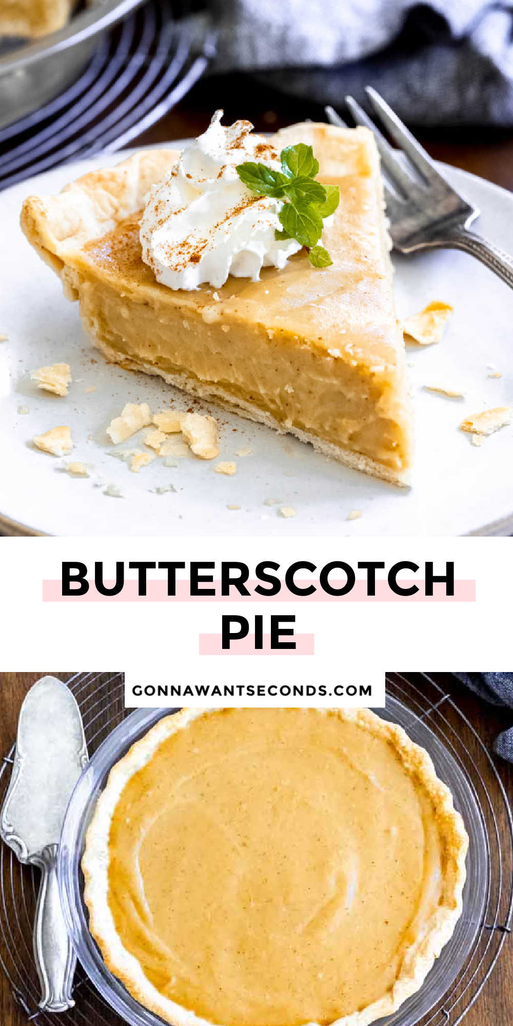 Butterscotch Pie {Old-Fashioned Butterscotch Custard Pie!}