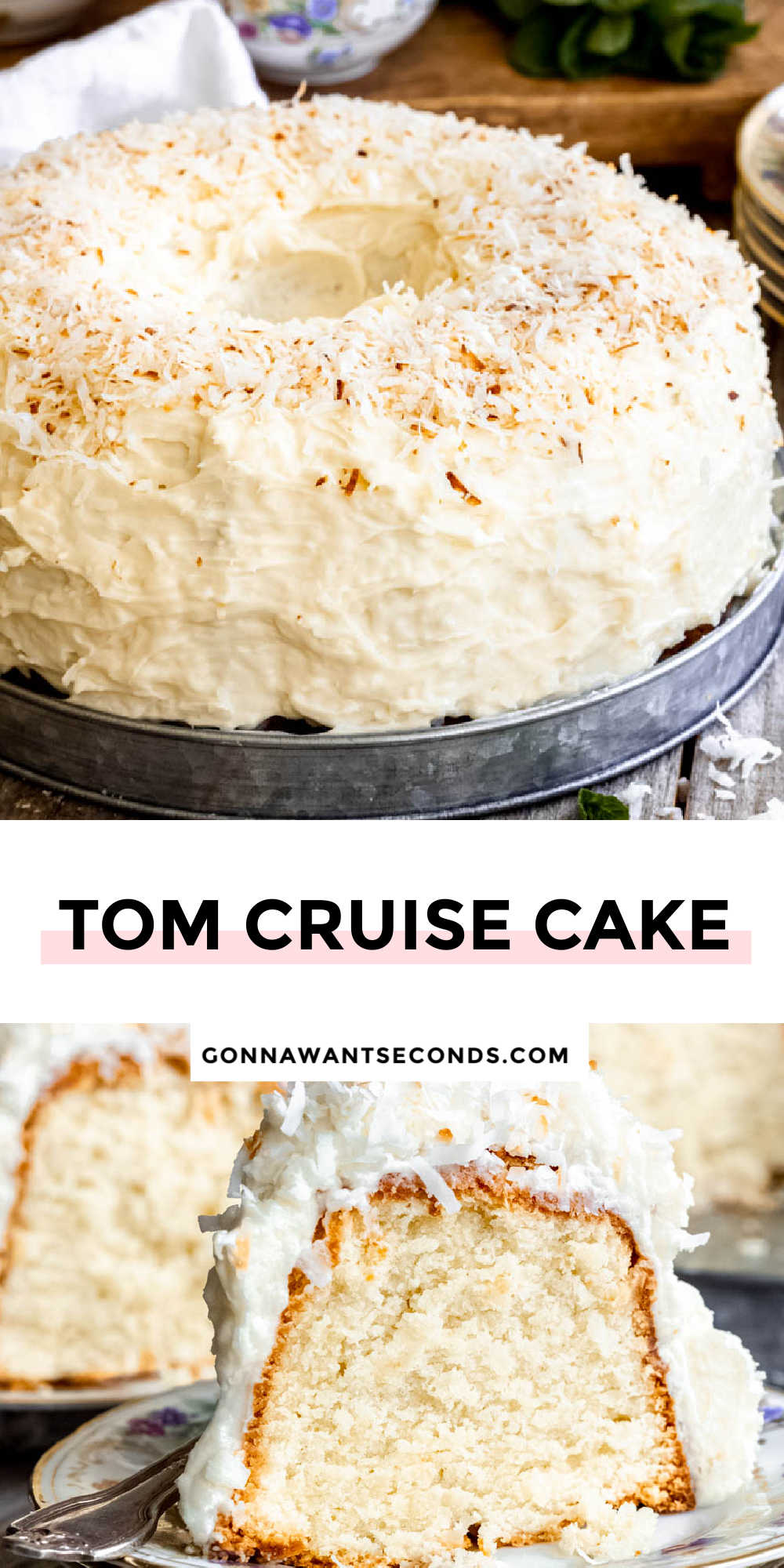 Tom Cruise Cake {Tom Cruise Coconut Cake}
