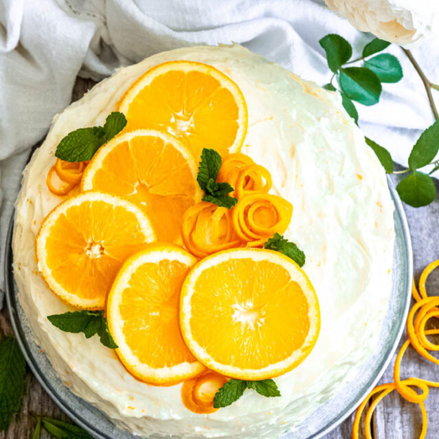 Orange Cake (Ultra Moist Orange Cake Recipe with Fresh Orange Soak)