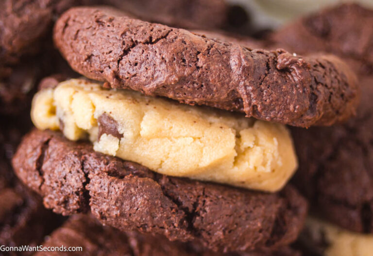 Brownie Cookies with Cookie Dough Filling - Gonna Want Seconds