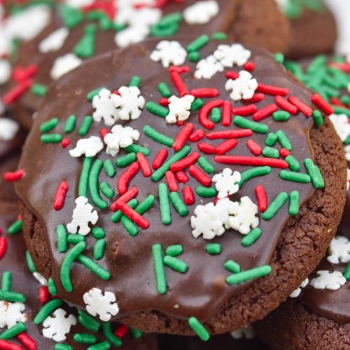 Chocolate Christmas Cookies {Rich, Fudgy & Festive}