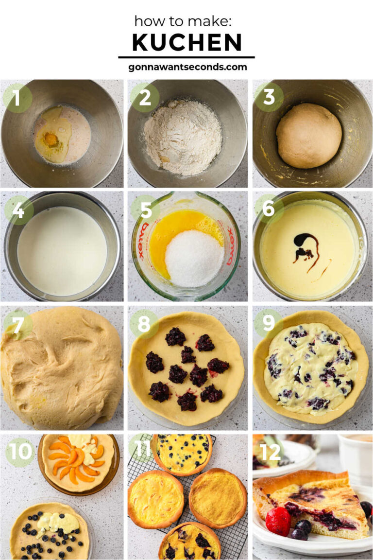 Kuchen {Classic Recipe with Creamy Vanilla Filling}