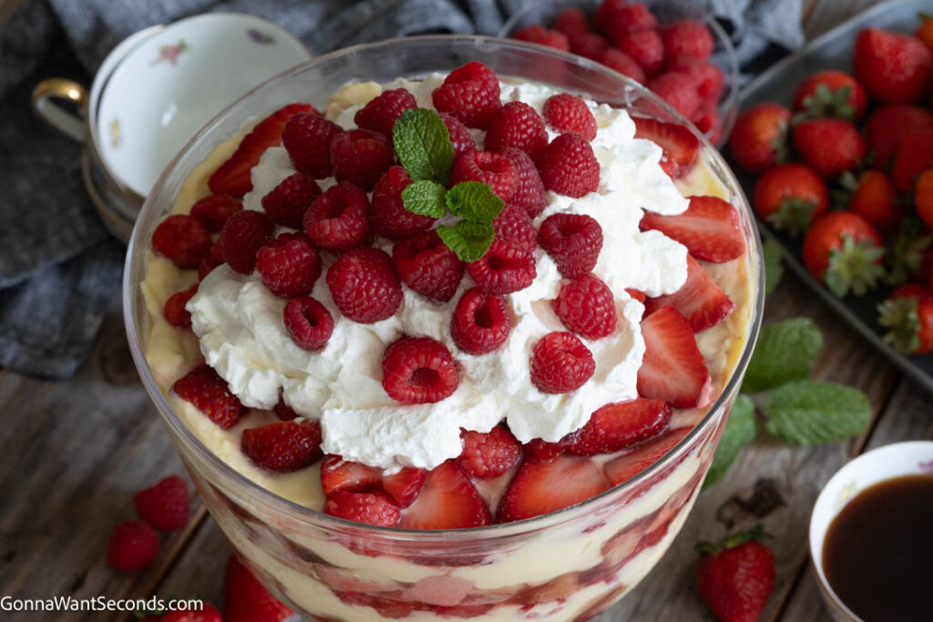 English Trifle {Classic Sherry Trifle with Custard + Berries!}