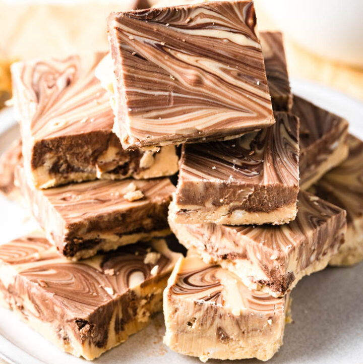 Tiger Butter Fudge {Easy 3-Ingredient Candy}